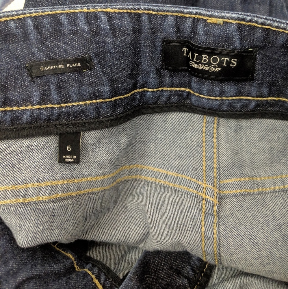 Talbott Stretch Flare Jeans Back Pocketless - Gem